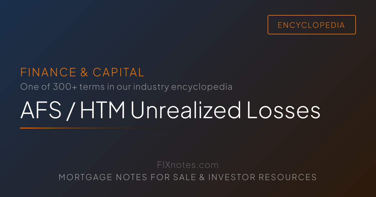 AFS / HTM Unrealized Losses — Definition | FIXnotes
